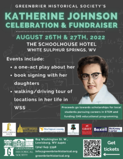 Katherine Johnson Weekend - West Virginia Culture Center : West Virginia Culture Center
